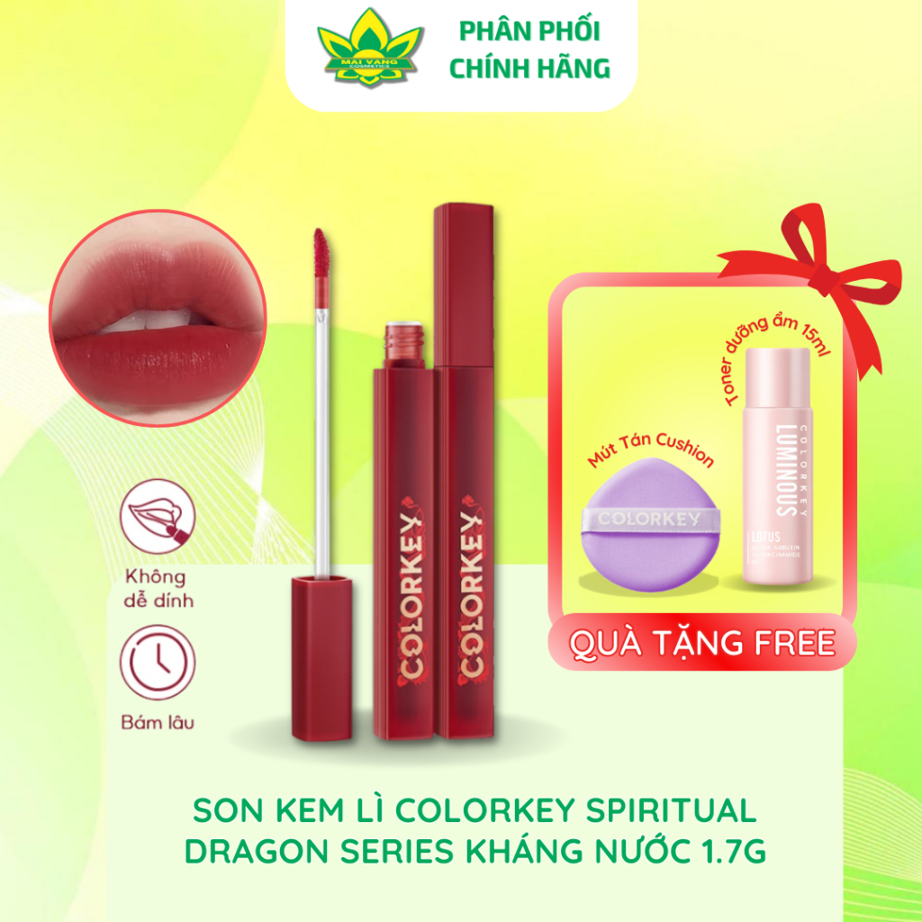 [Hàng chính hãng] Son Kem Lì Colorkey Spiritual Dragon Series 1.7g | Shopee Việt Nam