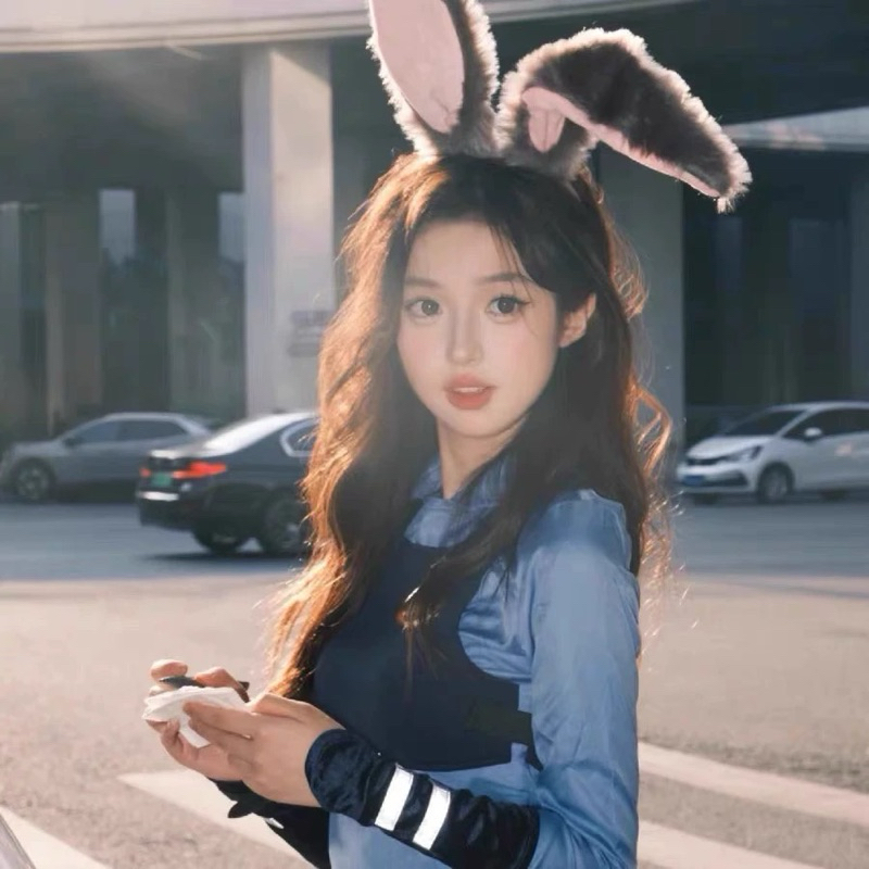 Băng đô tai Thỏ Giáng Sinh, bờm tóc tai Thỏ dài Cosplay Cảnh Sát thỏ ...