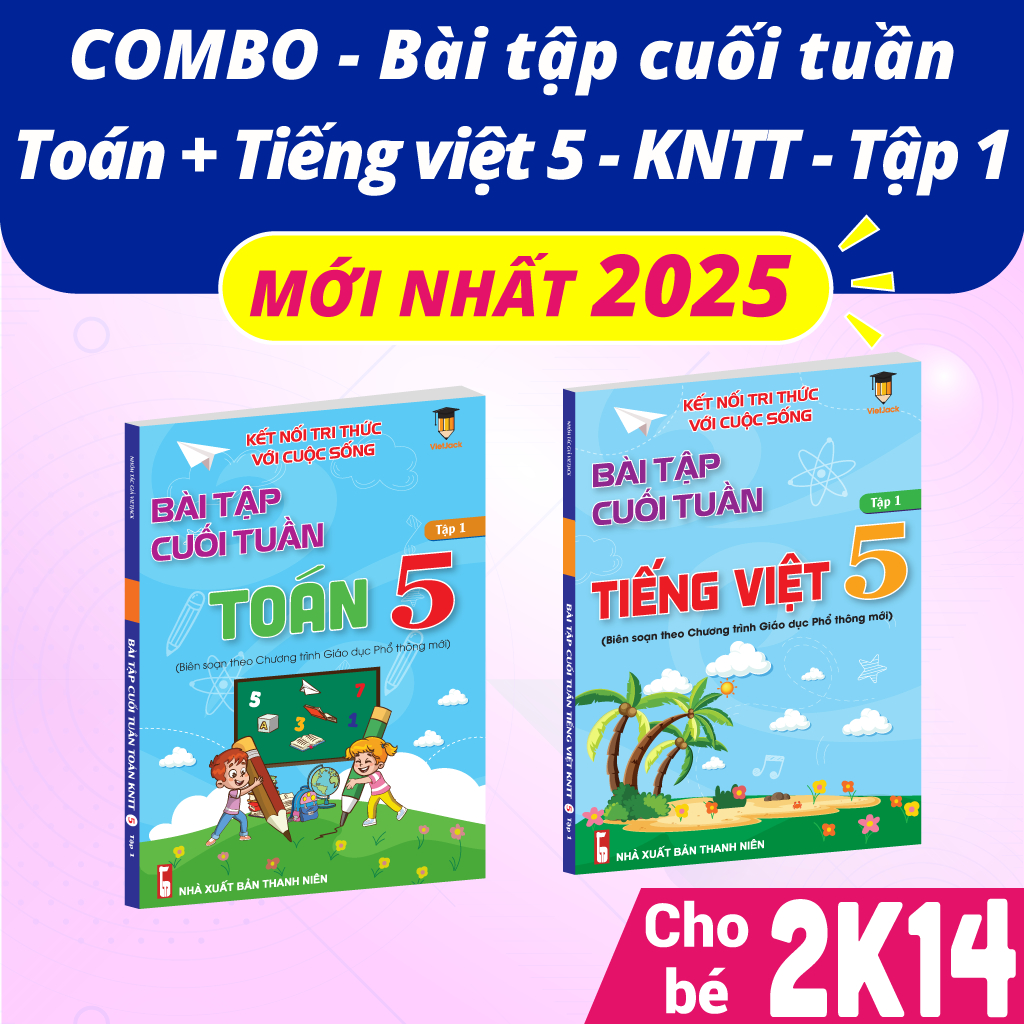 Sách - Combo Bài tập cuối tuần Toán và Tiếng Việt lớp 5 Kết nối tri ...