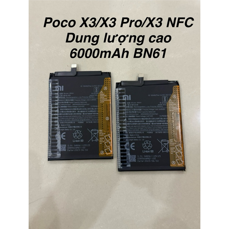 Pin POCO X3/X3 Pro/X3 NFC Dung Lượng Cao 6000mAh Zin New Mã BN61 ...