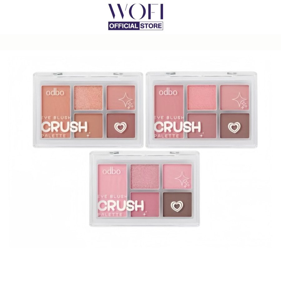 Phấn mắt má hồng 5 ô Odbo Eye Blush Crush Palatte ODS04 | Shopee Việt Nam