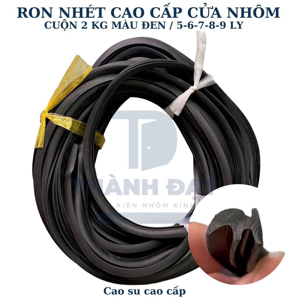 [Cuộn 2kg] RON NHÉT PVC cửa nhôm hệ 700 (Chọn kích thước khe nhôm từ ...