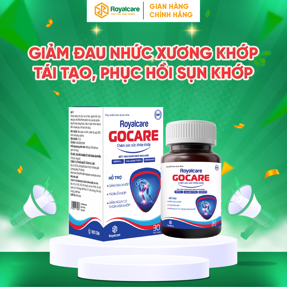 Royalcare Gocare hỗ trợ giảm đau xương khớp và làm chậm quá trình thoái ...