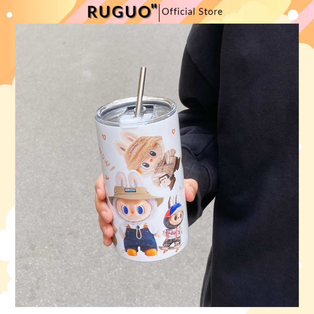 Ly Giữ Nhiệt Iced Americano LABUBU Chất Liệu Inox 304 Cao Cấp Dung Tích ...