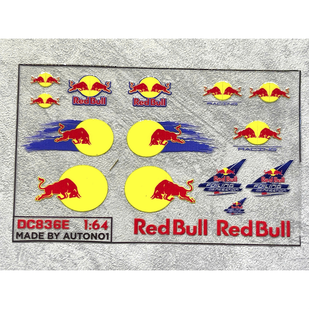 Decal UV hãng Red Bull Racing cho mô hình tỉ lệ 1:64 dán tất cả nền màu ...