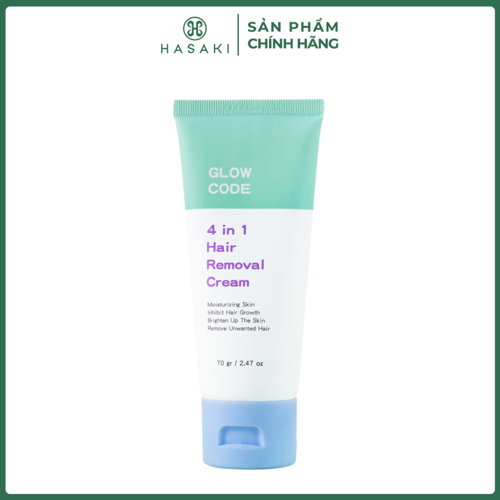 Kem Tẩy Lông GlowCode Giúp Lông Mọc Thưa, Cấp Ẩm, Sáng Da 70g | HASAKI ...