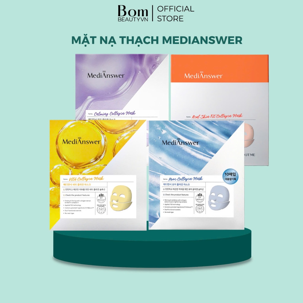 Mặt Nạ Collagen MediAnswer Mặt Nạ Thạch Medi Answer Mask Dưỡng Trắng ...