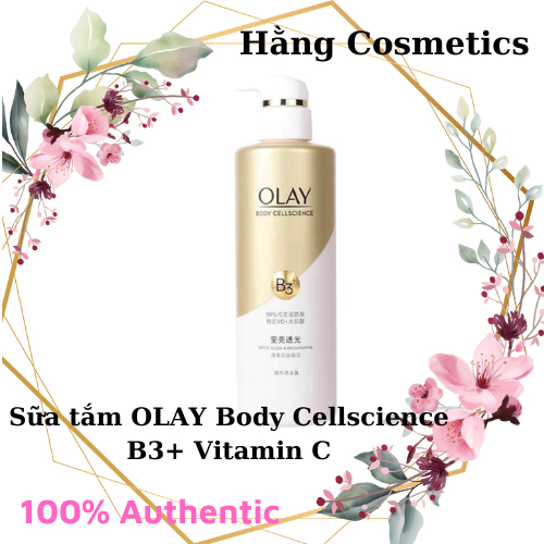 Sữa tắm dưỡng thể sáng da OLAY Body Cellscience B3+vitaminC | Shopee ...