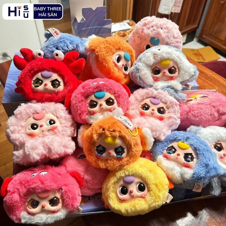 [ SẴN HÀNG ]Gấu Bông Baby three hải sản Blindbox hải sản Romantic Ocean ...