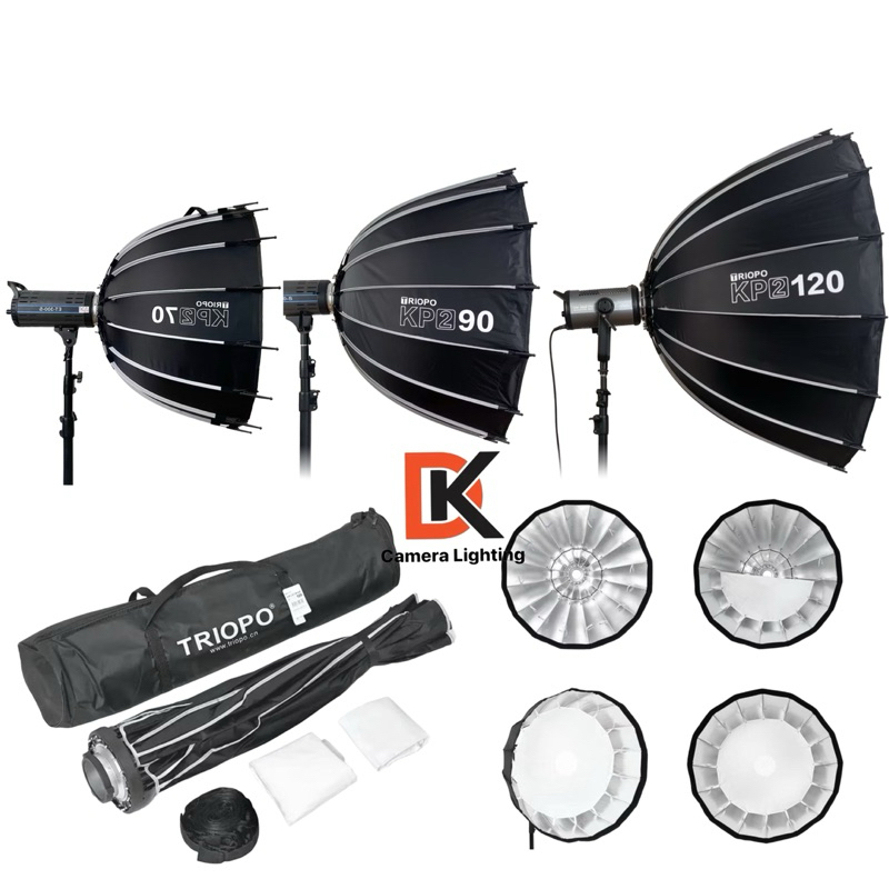Softbox Parabolic Triopo (không kèm đèn) Thao Tác Nhanh KP2 70, KP2 90 90cm, KP2 120, 120cm ...