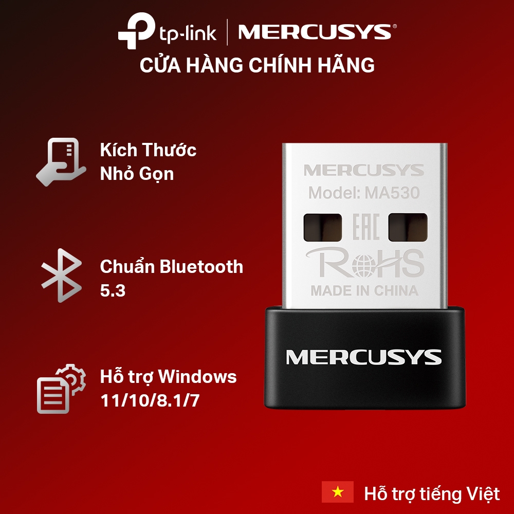 Bộ Chuyển Đổi Bluetooth USB Nano Mercusys MA530 Chuẩn Bluetooth 5.3 ...