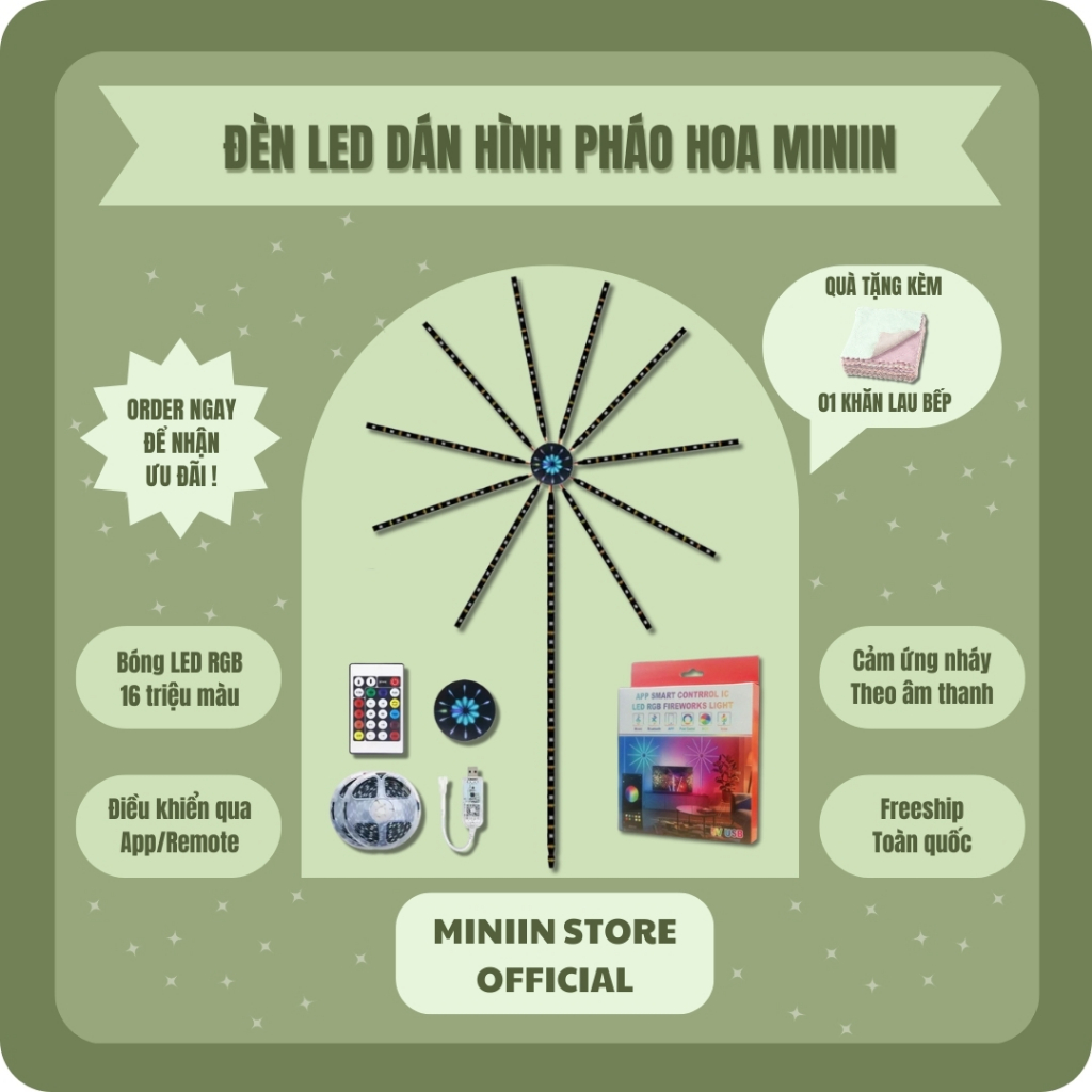 Đèn Led pháo hoa trang trí trong nhà,ngoài trời nhiều màu, nhiều chế độ ...