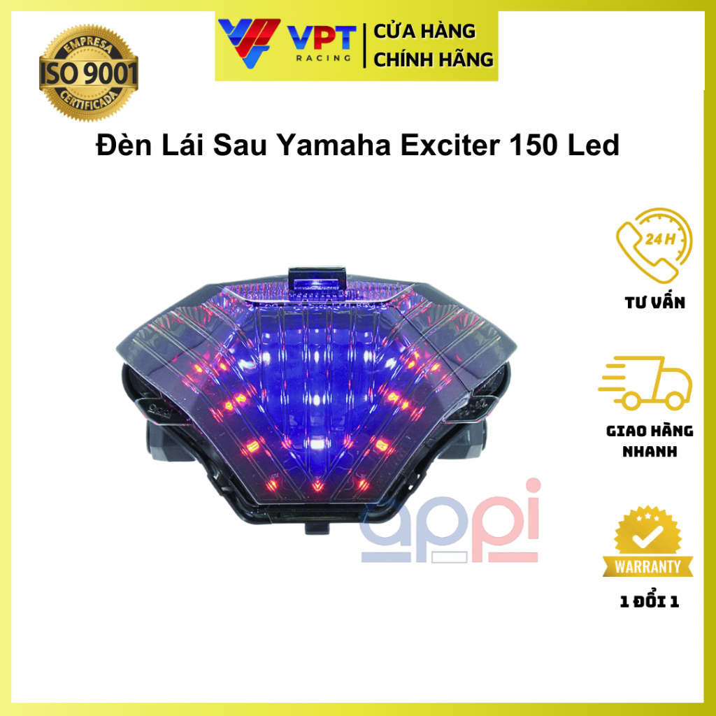 Đèn led lái sau Exciter 150 | Đèn led hậu EX150 xanh đỏ khói chính hãng ...