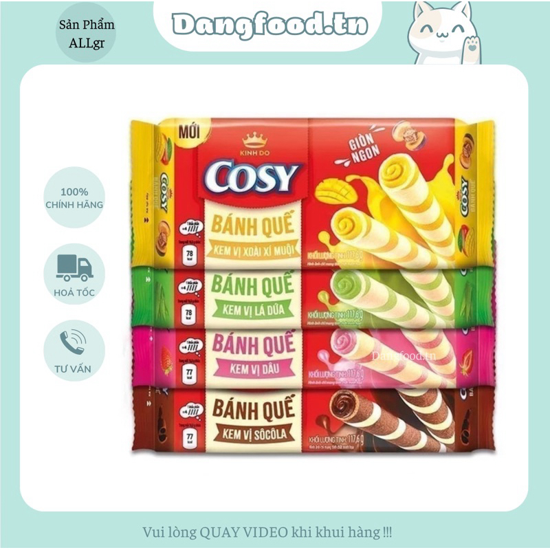 Bánh Quế Cosy Kinh Đô 126gr - Với 4 Hương Vị : Socola - Dâu - Xoài ...