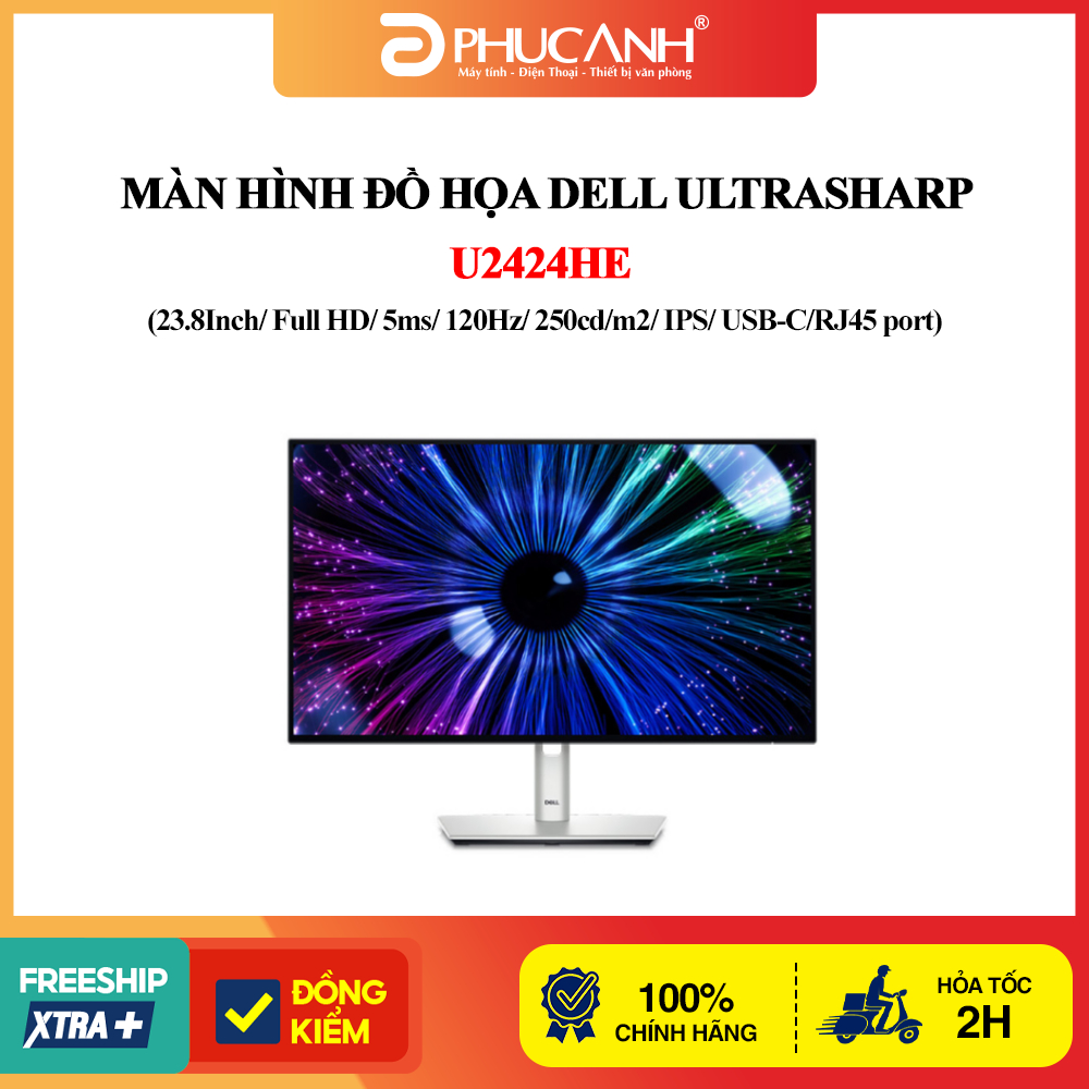 Màn hình đồ họa Dell UltraSharp U2424HE (23.8Inch/ Full HD/ 5ms/ 120Hz ...