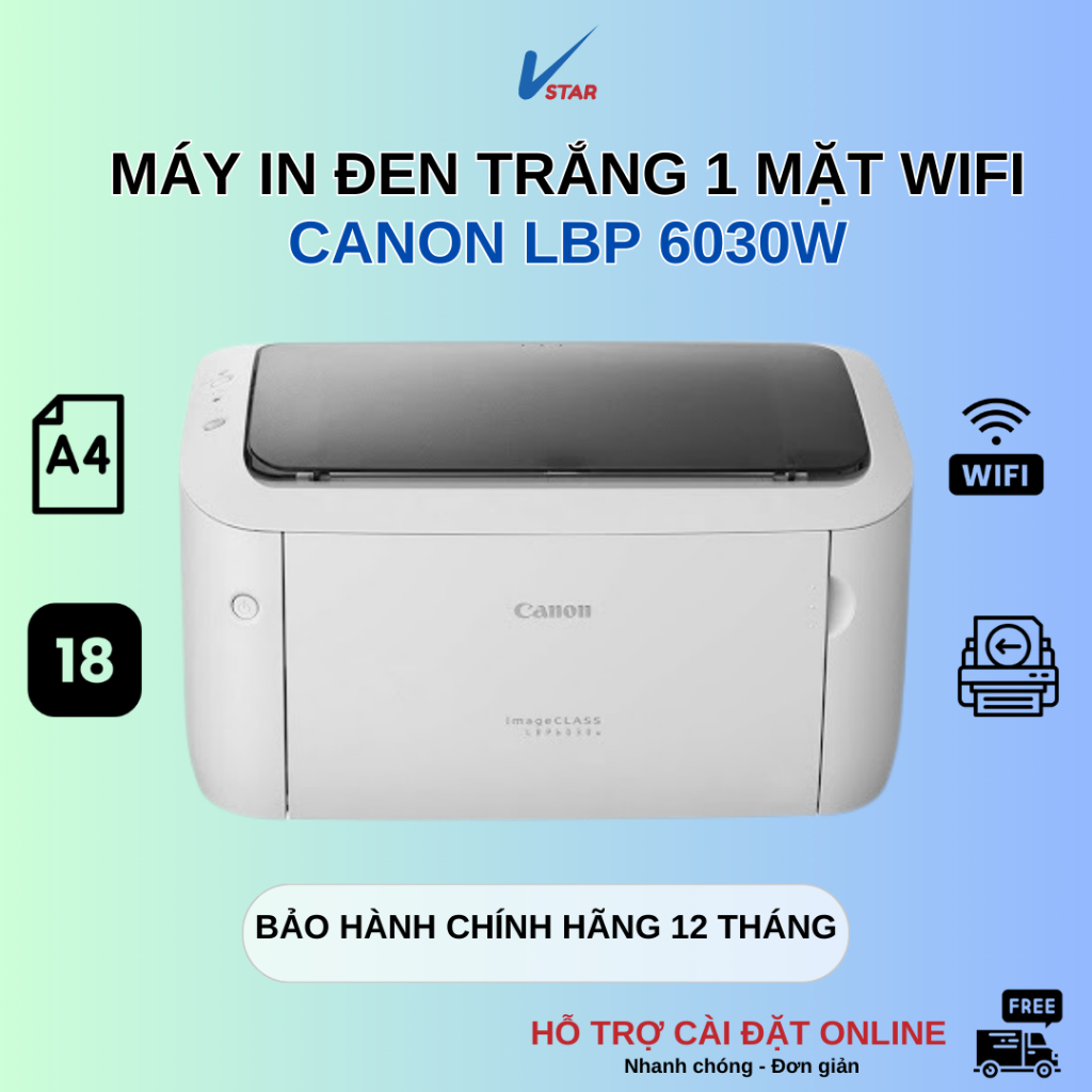 Máy in laser đen trắng Canon LBP 6030W chính hãng | Shopee Việt Nam