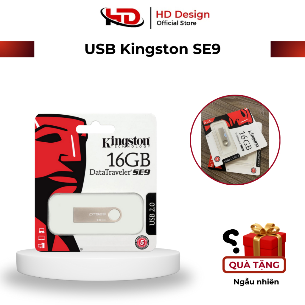 USB Kingston SE9 64g/32g/16g/8gb lưu trữ dữ liệu - Chính Hãng HD Design | Shopee Việt Nam