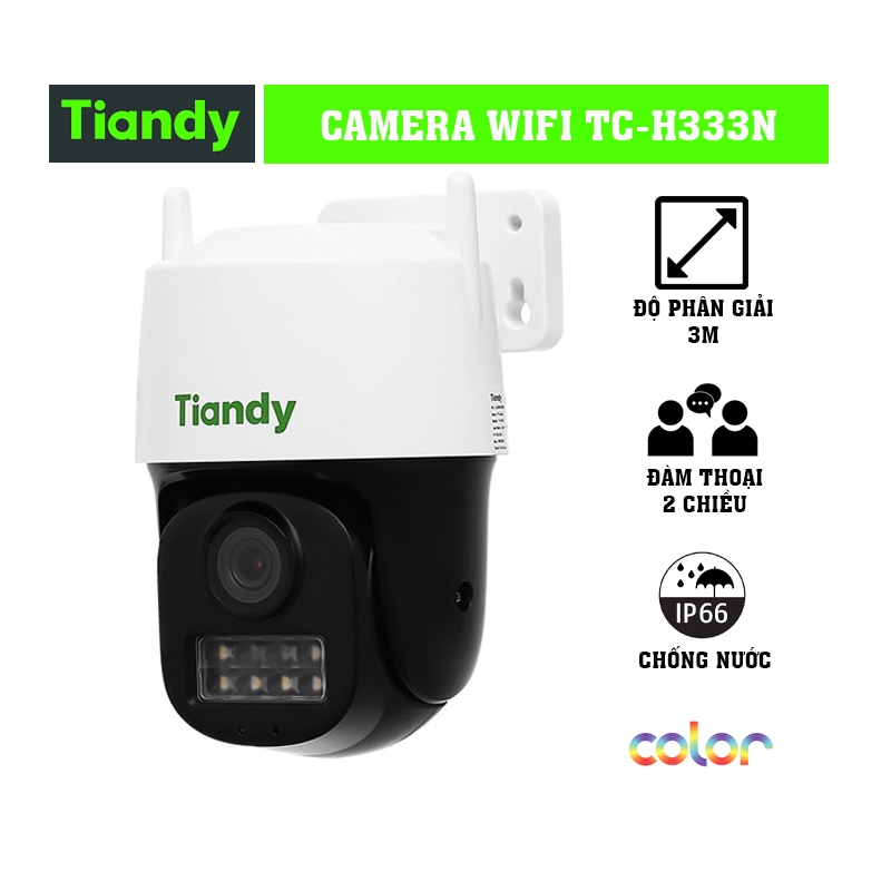 Camera WIFI ngoài trời TIANDY TC-H333N, độ phân giải 3MP, quay 360 độ ...