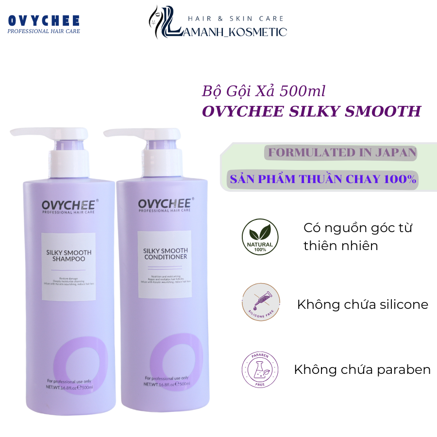 Cặp Dầu Gội Dầu Xả Ovychee Silky Smooth Shampoo 500ml | Shopee Việt Nam