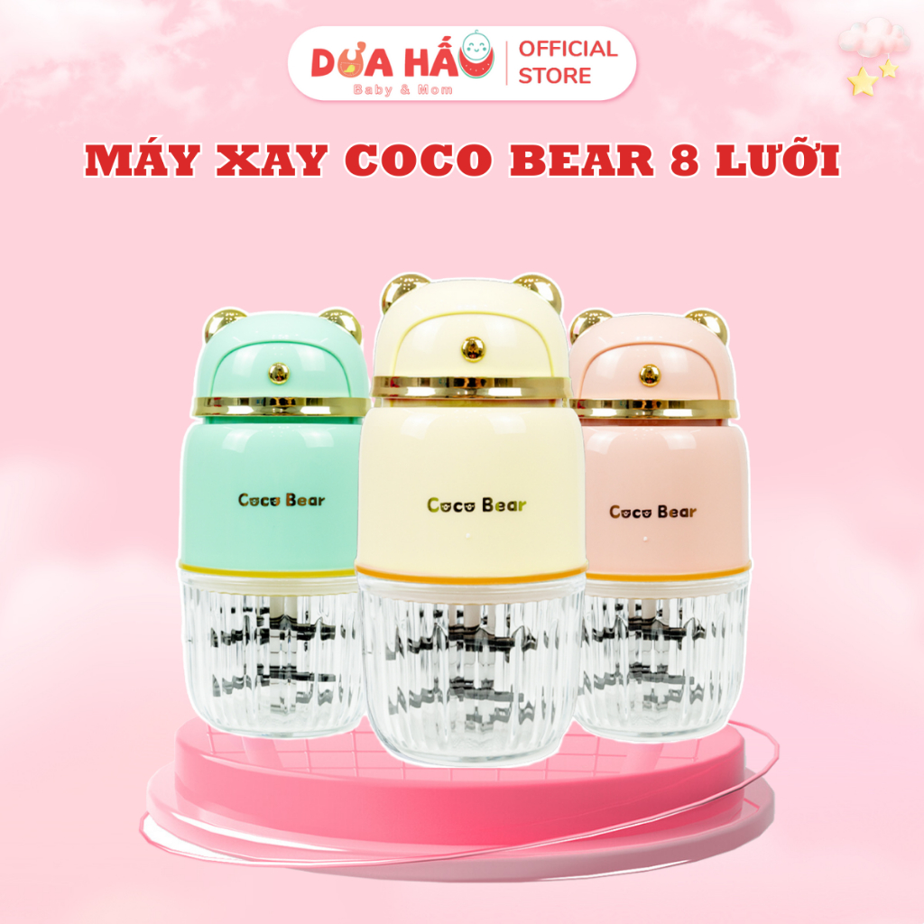 Máy Xay Đa Năng Coco Bear 8 Lưỡi Dao Cho Bé Ăn Dặm Tiện Lợi Cho Bé Dưa ...