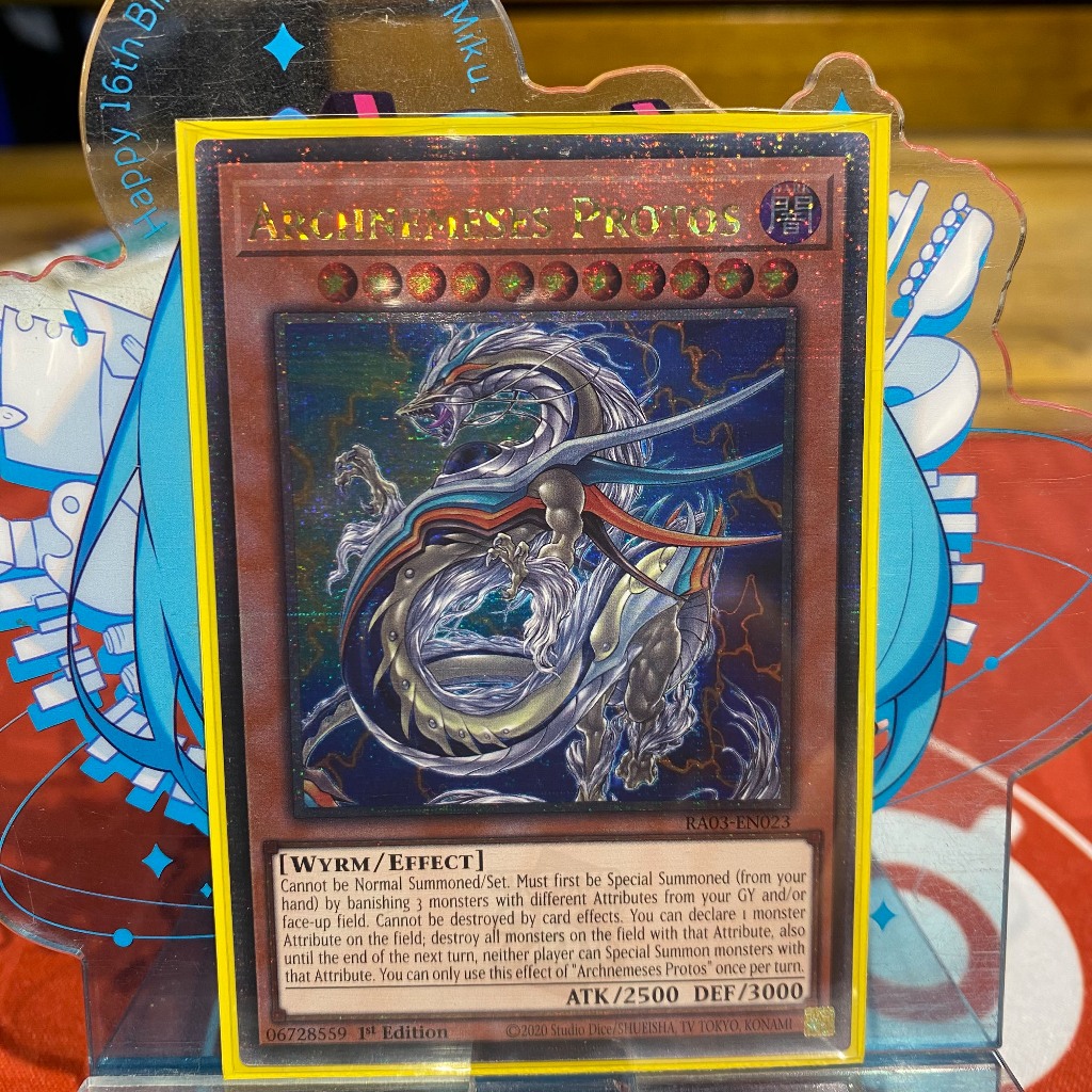 [ Bài Yugioh Chính Hãng ] Archnemeses Protos - RA03-EN023 - Quarter Century Secret Rare 1st ...