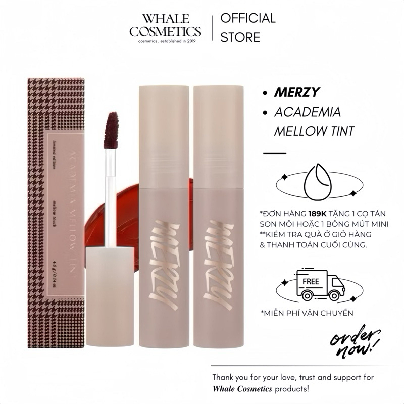(Academia Collection) Son Kem Merzy Academia Mellow Tint 4g | Shopee ...