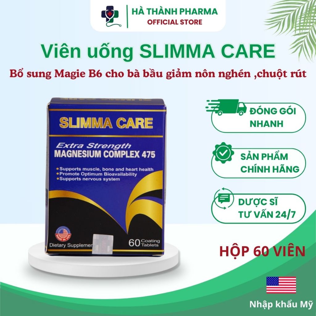 SLIMMA CARE - Bổ sung Magie B6 , Vitamin cho bà bầu giảm tình trạng nôn ...