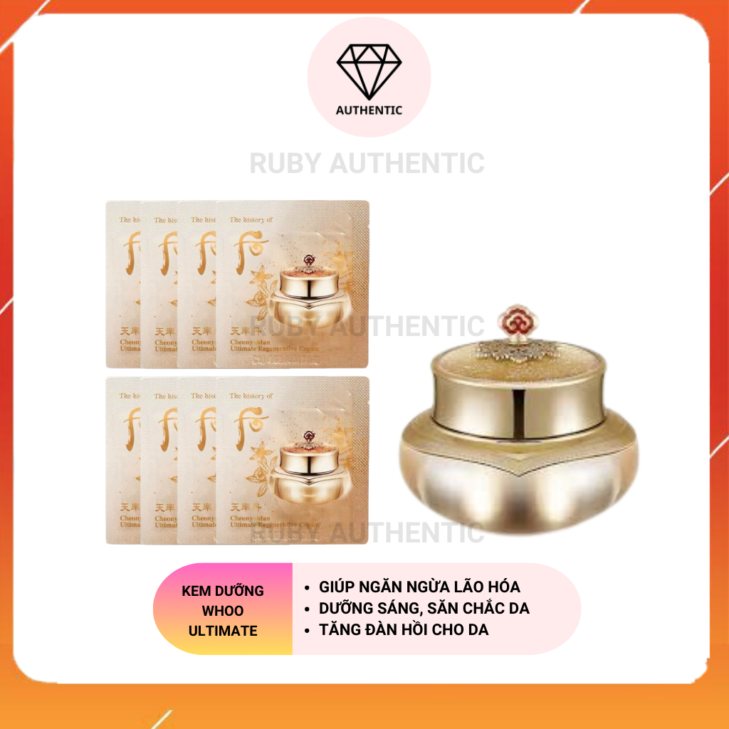 10 Gói Sample kem dưỡng WHOO ULTIMATE tái sinh chống lão hóa ...