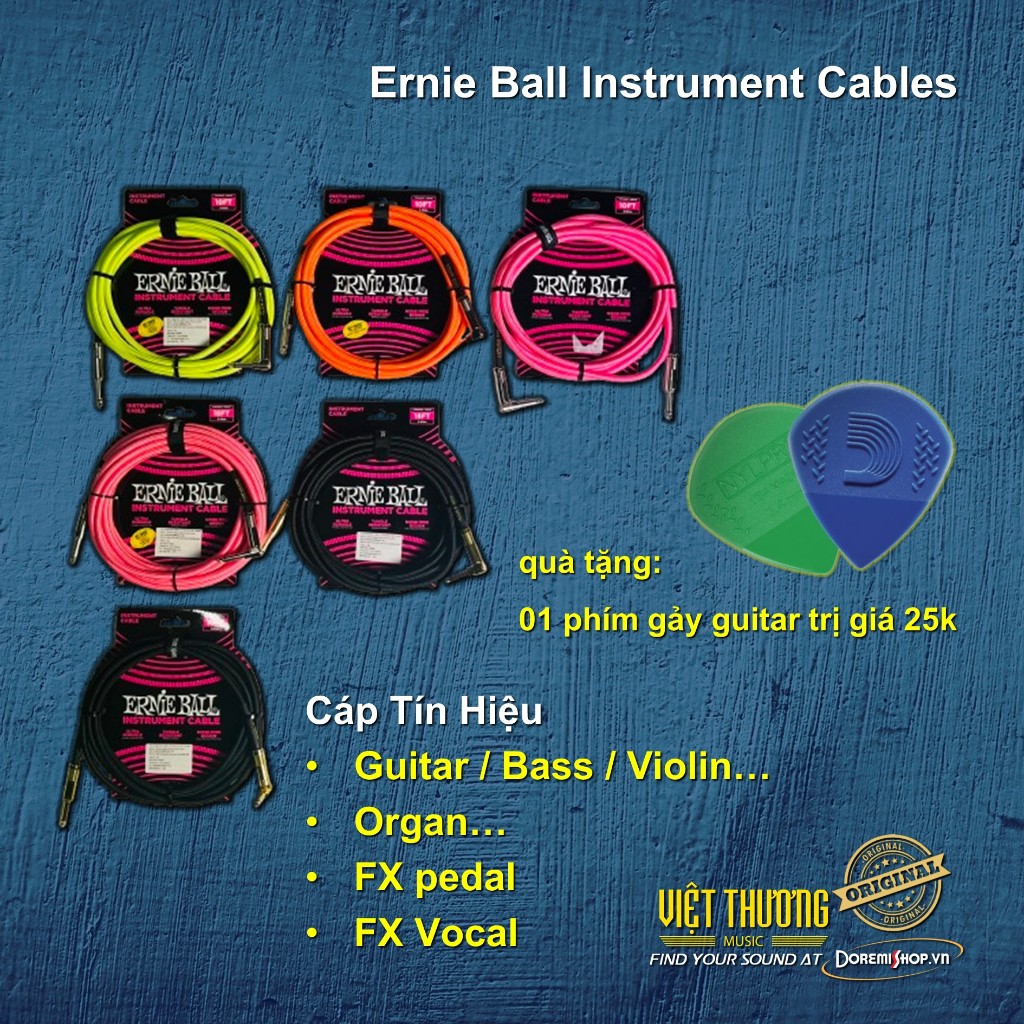 Dây line tín hiệu âm thanh guitar bass Chính Hãng Ernie Ball Guitar ...