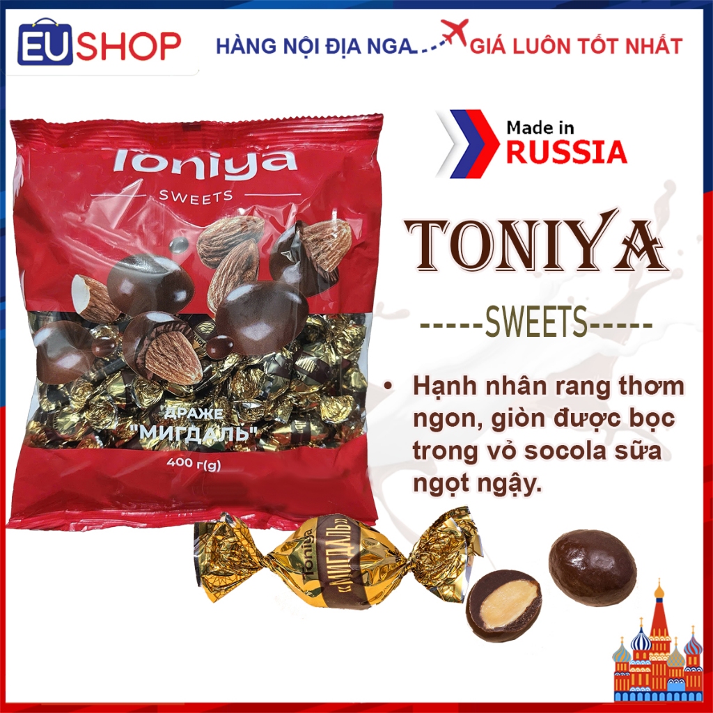 Kẹo socola bọc hạnh nhân Toniya Sweets Gói 400gr | Shopee Việt Nam