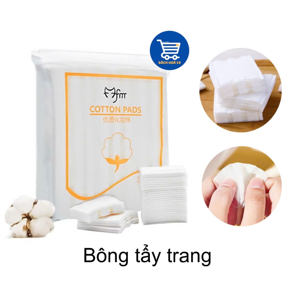 Bông tẩy trang 222 miếng 100% cotton tự nhiên, Bông tẩy trang quốc dân ...