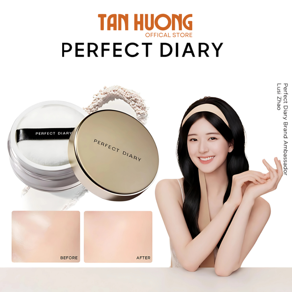 Phấn phủ kiềm dầu PERFECT DIARY chống thấm nước kiểm soát dầu lên đến 12h với 3 màu tùy chọn 7g ...