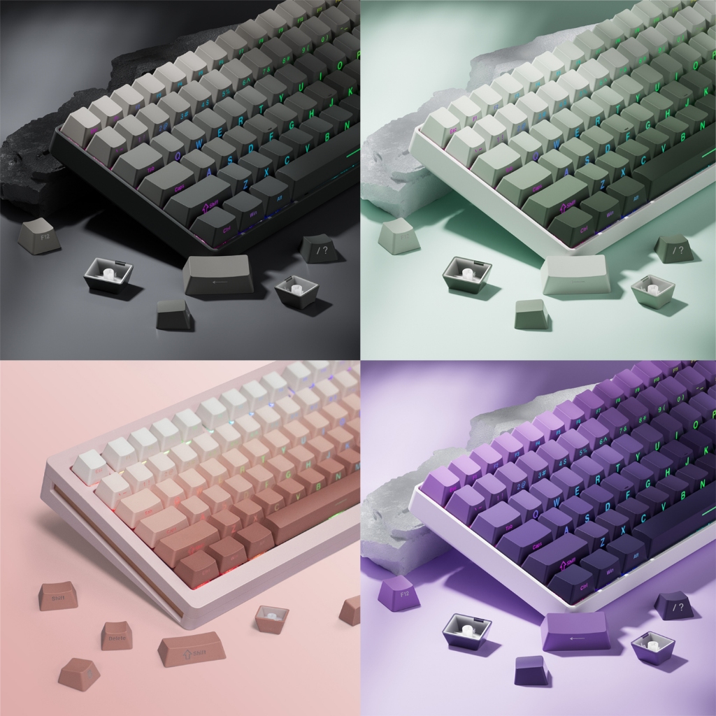 Keycap Gradient xuyên led (SidePrint), profile Cherry, OEM, nhựa PBT ...
