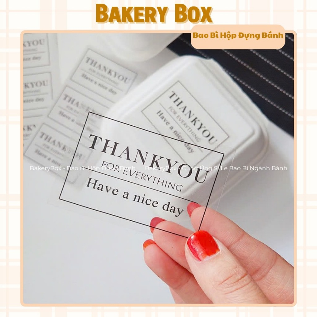 12 Tem Dán Trong Suốt Chữ THANK YOU FOR EVERYTHING - HAVE A NICE DAY ...