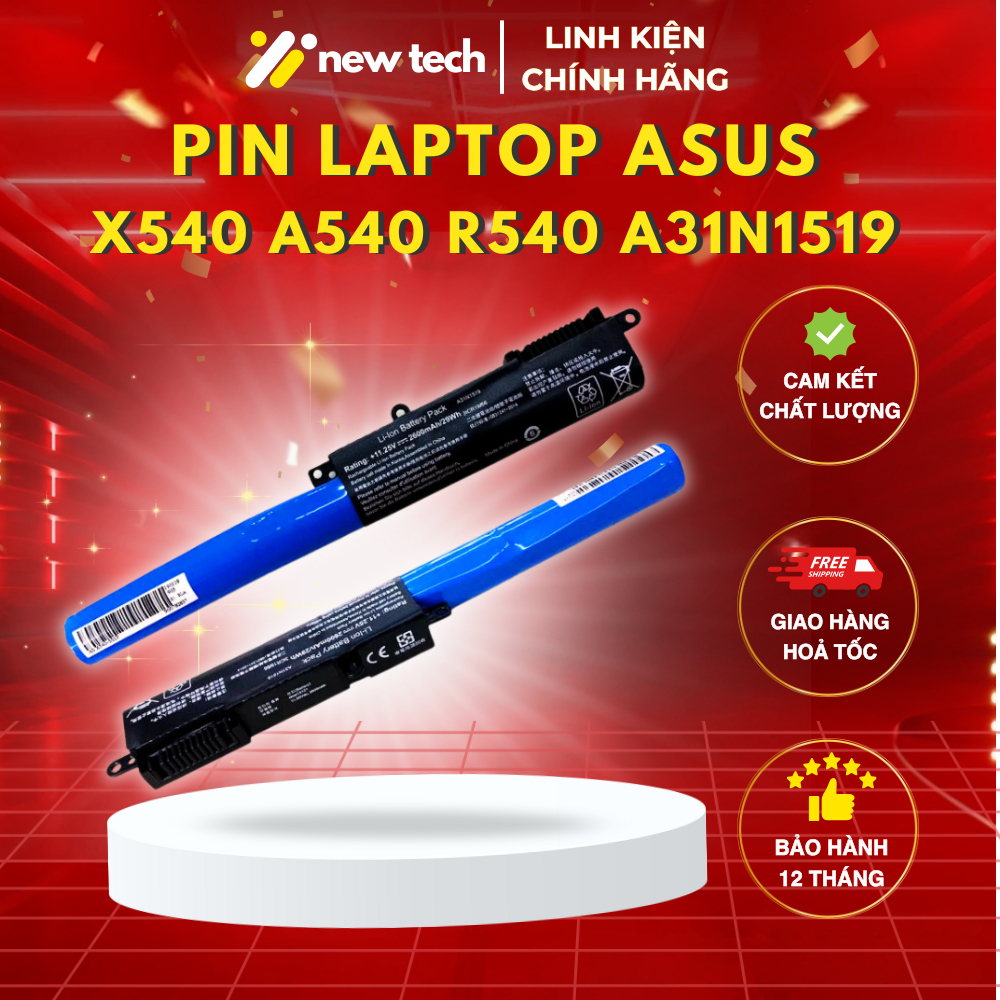 Pin ZIN Laptop Asus X540 A540 R540 X540L X540S X540Y - 3 Cell A31N1519 ...