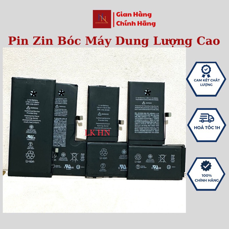 Pin Zin Chuyên Dụng Từ X đến 14 pm, Pin Zin Bóc Máy Dung Lượng Chuẩn ...