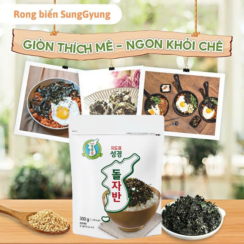 Rong biển canxi cho bé, rong biển vụn rắc cơm Sung Gyung Hàn Quốc dễ ăn ...