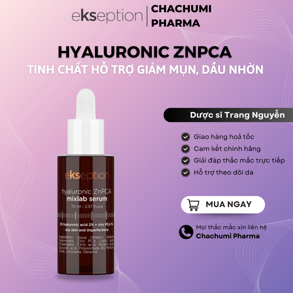 Tinh Chất Ekseption Hyaluronic ZnPCA Mixlab Serum Hỗ Trợ Giảm Mụn, Nhờn ...