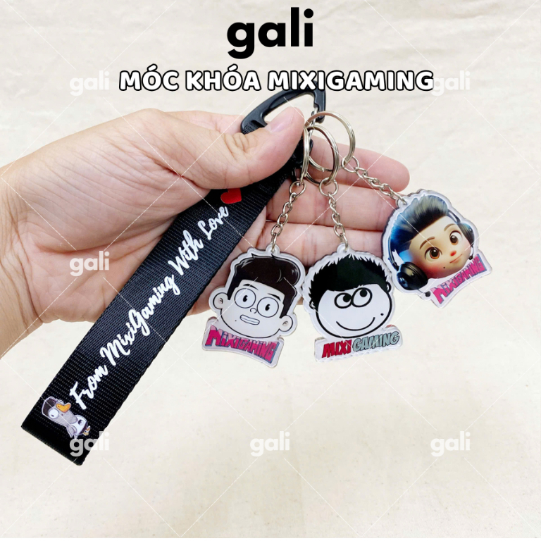 Móc khóa Mixi Gaming, Nhism La Thành, Refund team, phụ kiện trang trí ...