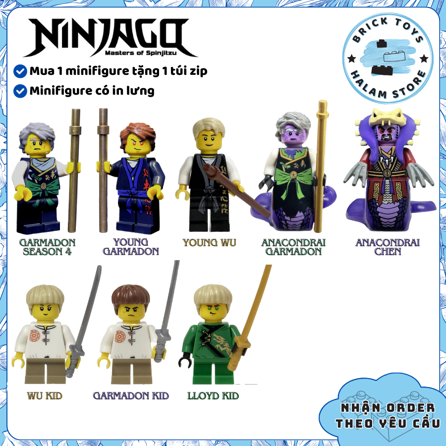 [Hàng mới] Đồ chơi lắp ráp minifigures Ninjago Garmadon trẻ Young Wu ...