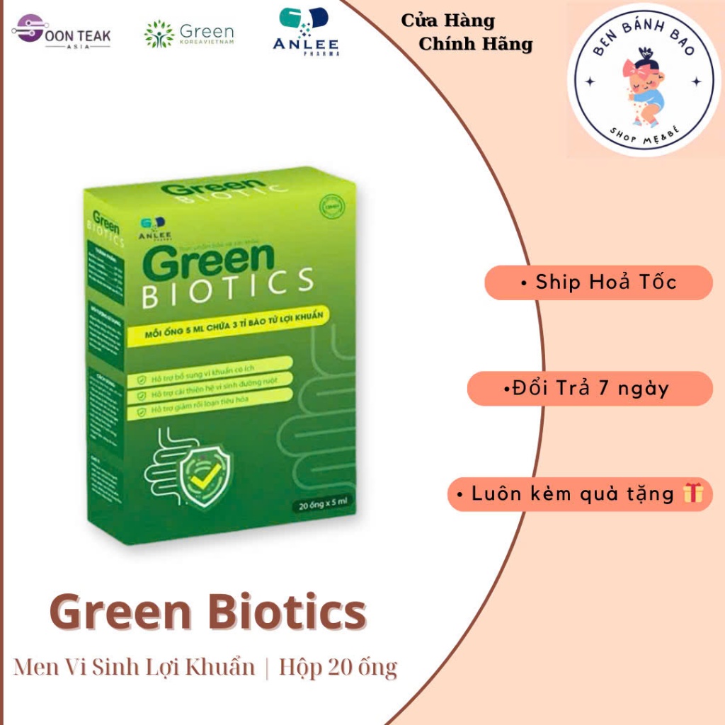 GREEN BIOTICS - Men Vi Sinh Lợi Khuẩn, Giảm Táo Bón, Nôn Trớ, Ổn Định ...