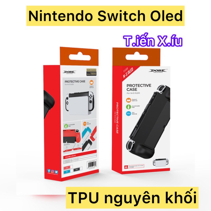 Case ốp TPU Nintendo Switch Oled hãng dobe TPU nguyên khối vỏ bọc dẻo nintendo switch oled chất ...