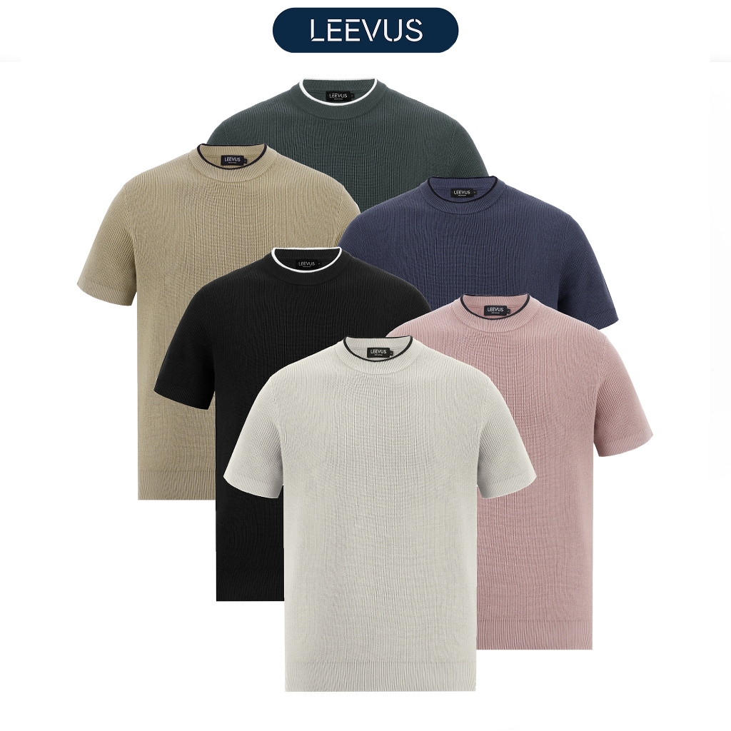 [TẶNG HỘP CHO ĐƠN TỪ 499K] Áo thun LEN DỆT KIM Vein Collar T-shirt kiểu ...