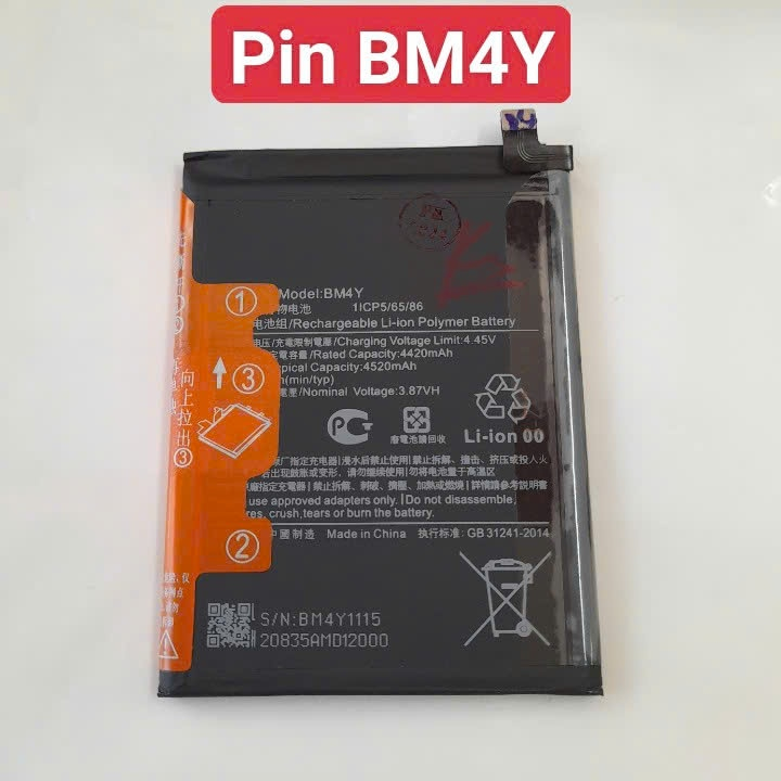Pin Xiaomi Redmi K40 K40 Pro Poco F3 Mã BM4Y Dung Lượng 4520mAh Chất ...