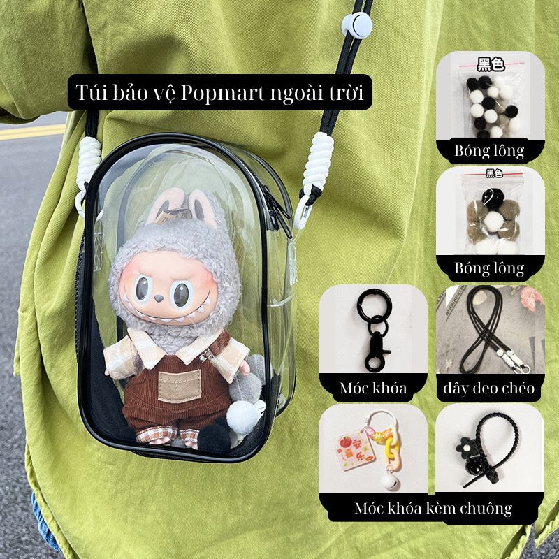 Túi đựng labubu, túi đựng baby three, túi đựng popmart trong suốt ngoài ...
