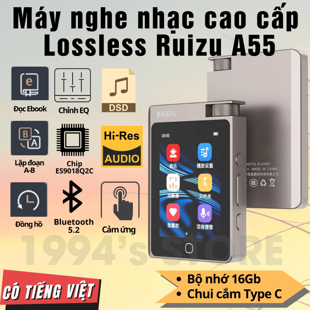 Máy nghe nhạc RUIZU A55 | Shopee Việt Nam