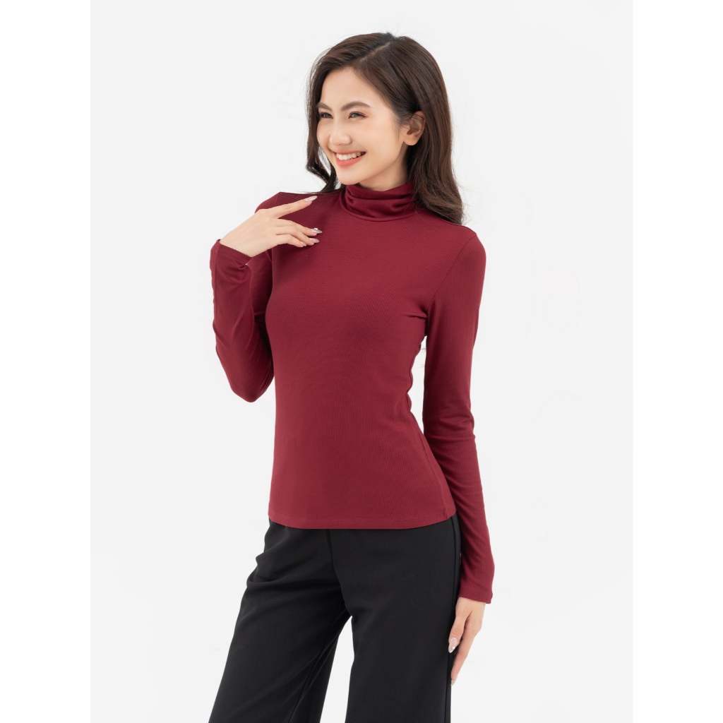 Áo thun thu đông nữ YODY cổ lọ ôm body tôn dáng, mềm mại ATN6078 ...