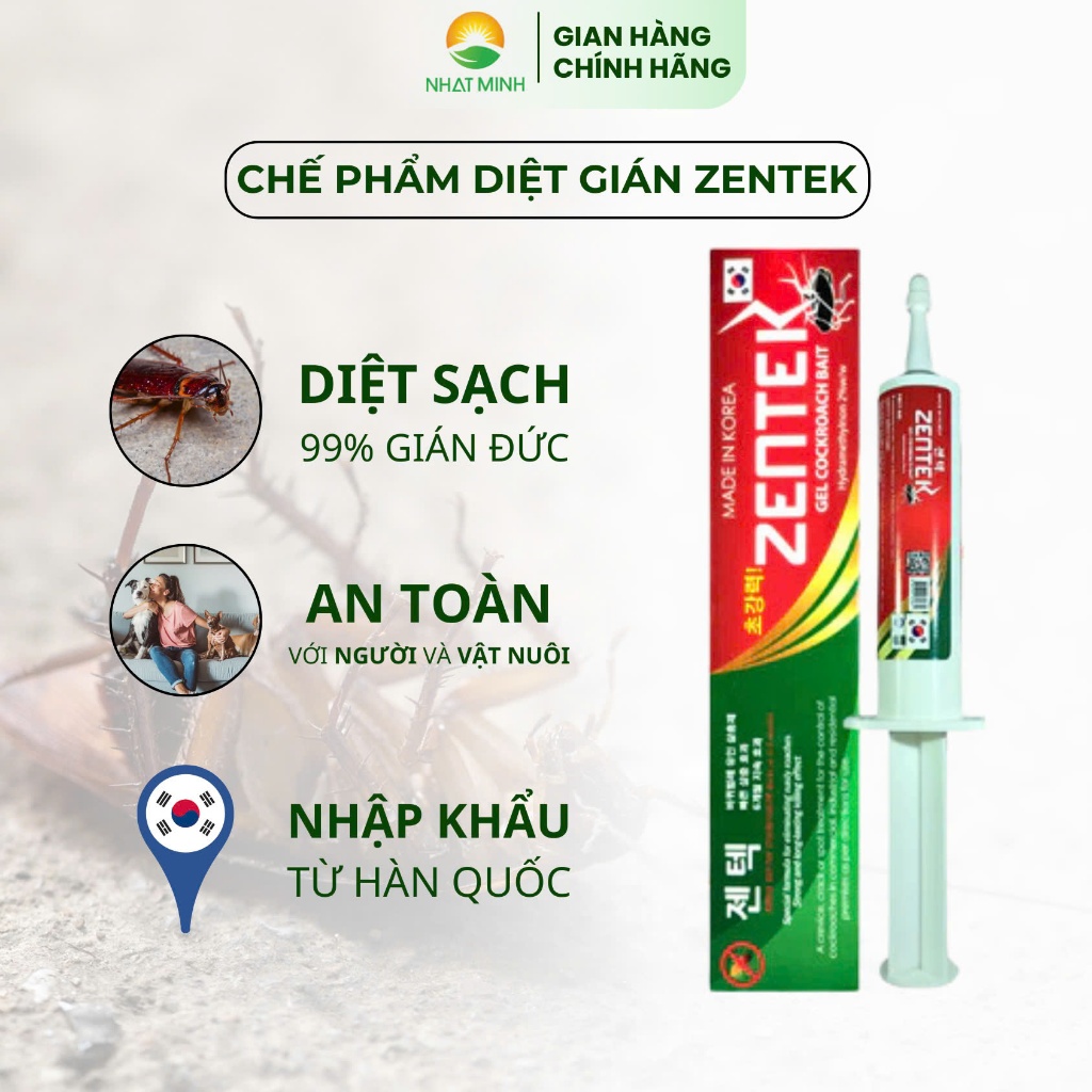 Chế phẩm diệt gián ZENTEK Hàn Quốc hương đặc trưng hiệu quả cao, an ...