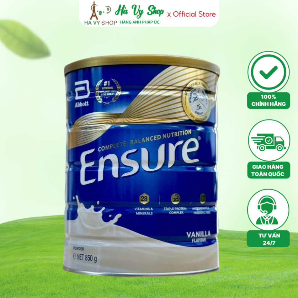 Sữa Ensure Úc Hộp 850gr Mẫu Mới Nhất Dành Cho Người Lớn, Người Kém Ăn | Shopee Việt Nam
