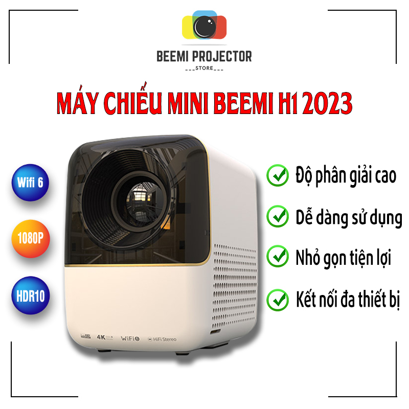 Máy Chiếu Mini Beemi H1 Full HD 1080P Wifi, Bluetooth HDMI USB AV Hệ ...